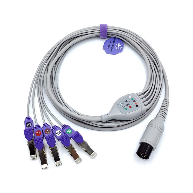 Veterinary ECG Cable 5 lead with Clip for Contec Patient Monitor CMS60 ...