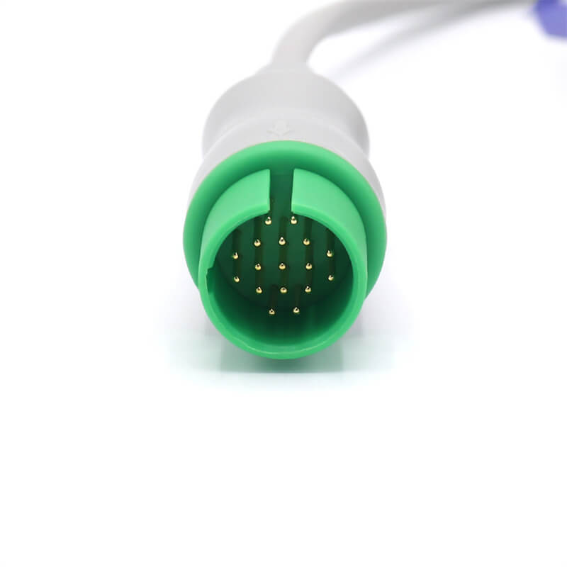 Compatible Spacelabs ECG Cable 5 Leadwires IEC 17 Pin Pinch/Grabber Co ...