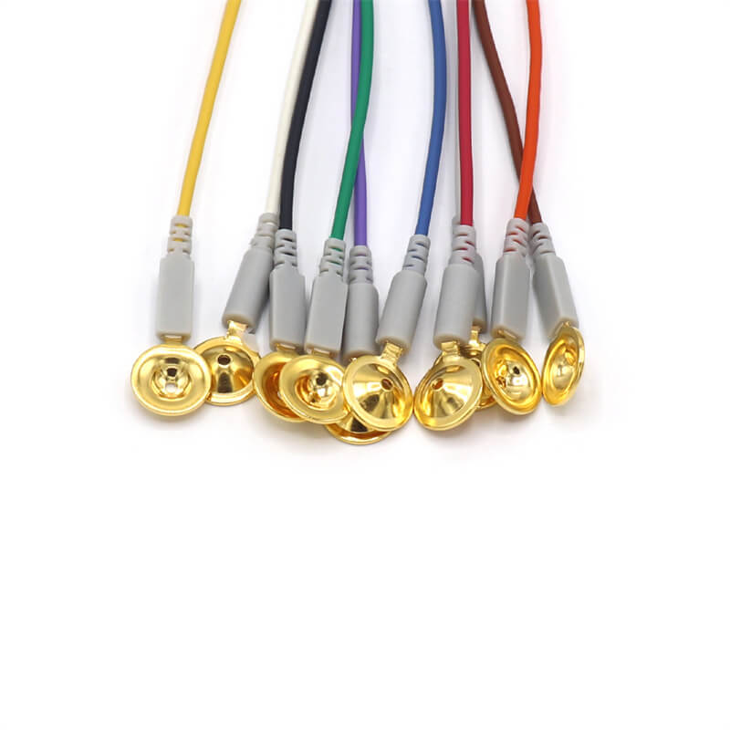 EEG Cable 10 Leadwires Golden Plated Cup Electrodes - sinokmed