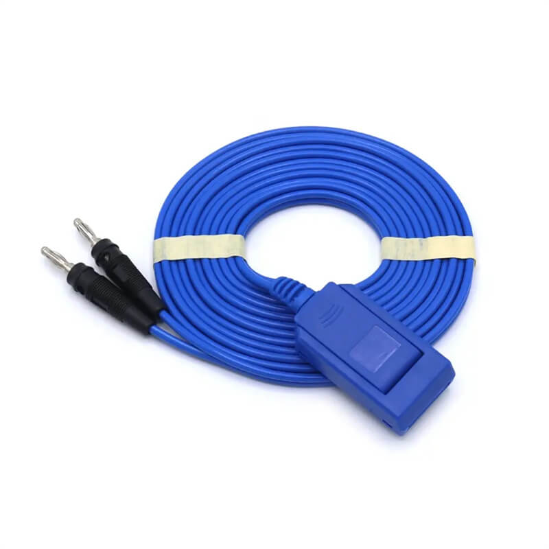 Grounding Pad Cable double 4.0 banana plug with a single pin 3M - sinokmed
