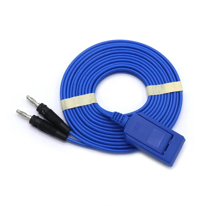 Grounding Pad Cable double 4.0 banana plug with a single pin 3M - sinokmed
