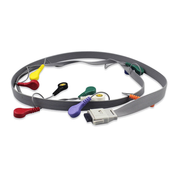Compatible Biomedical BI9800/ BI9000 Holter ECG 10 leadWires Snap Conn ...