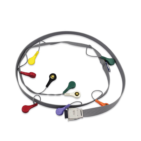 Compatible Biomedical BI9800/ BI9000 Holter ECG 10 leadWires Snap Conn ...