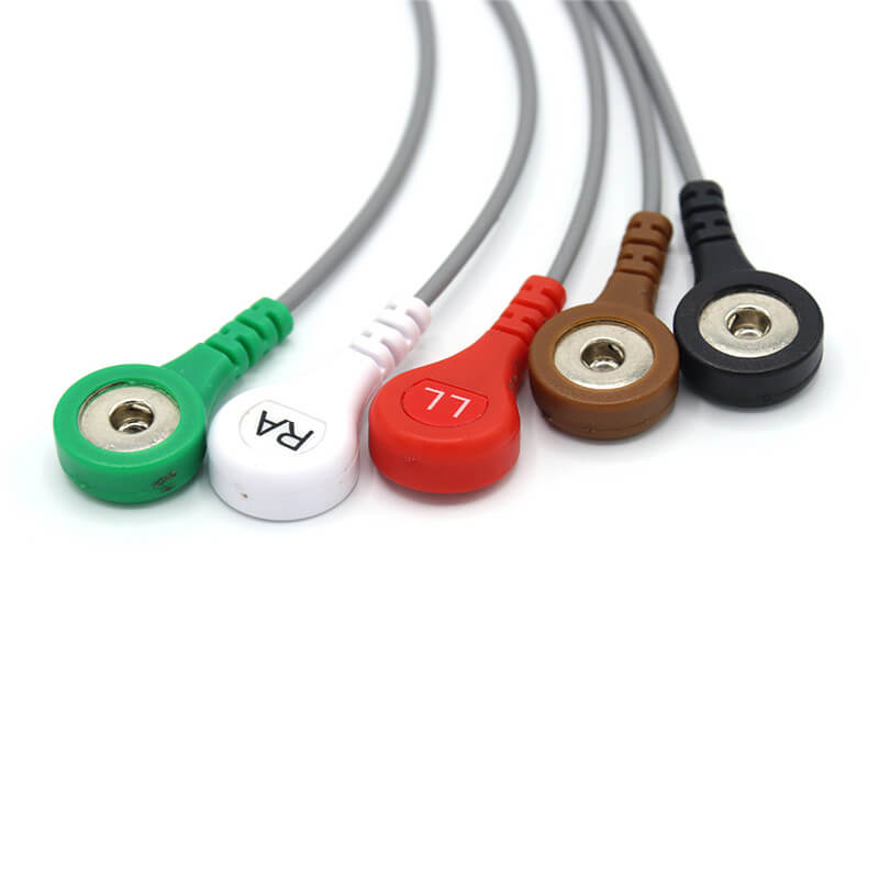 Compatible Philips M4725A Holter ECG 5 Leadwires Zymed DigiTrak-Plus A ...