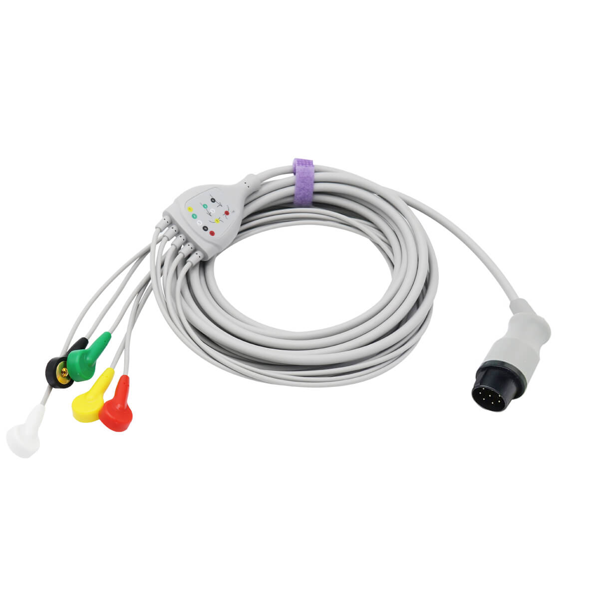 Compatible Nihon Kohden ECG 5 Lead wires IEC Snap 8 pin Connector ...