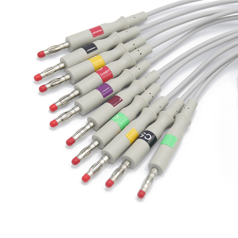 Compatible Mortara ELI 150C/ELI 230 EKG Leadwire IEC Banana 4.0 Connec ...