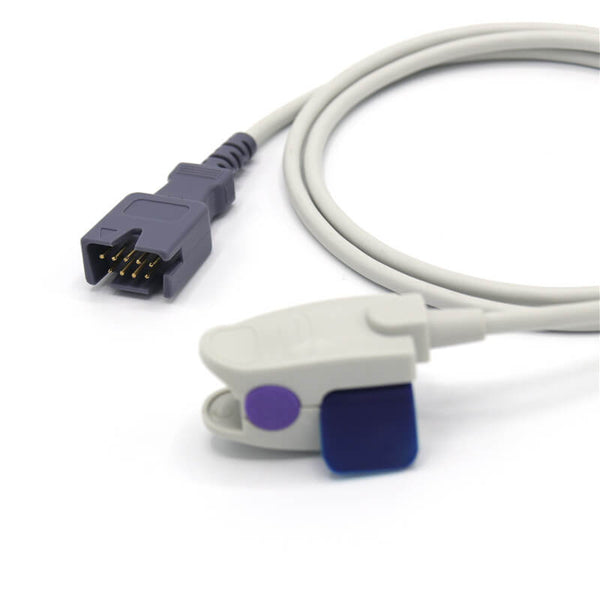 Compatible Masimo 1864 Spo2 Sensor Pediatric Clip 3.2 ft 9 Pins Connec ...