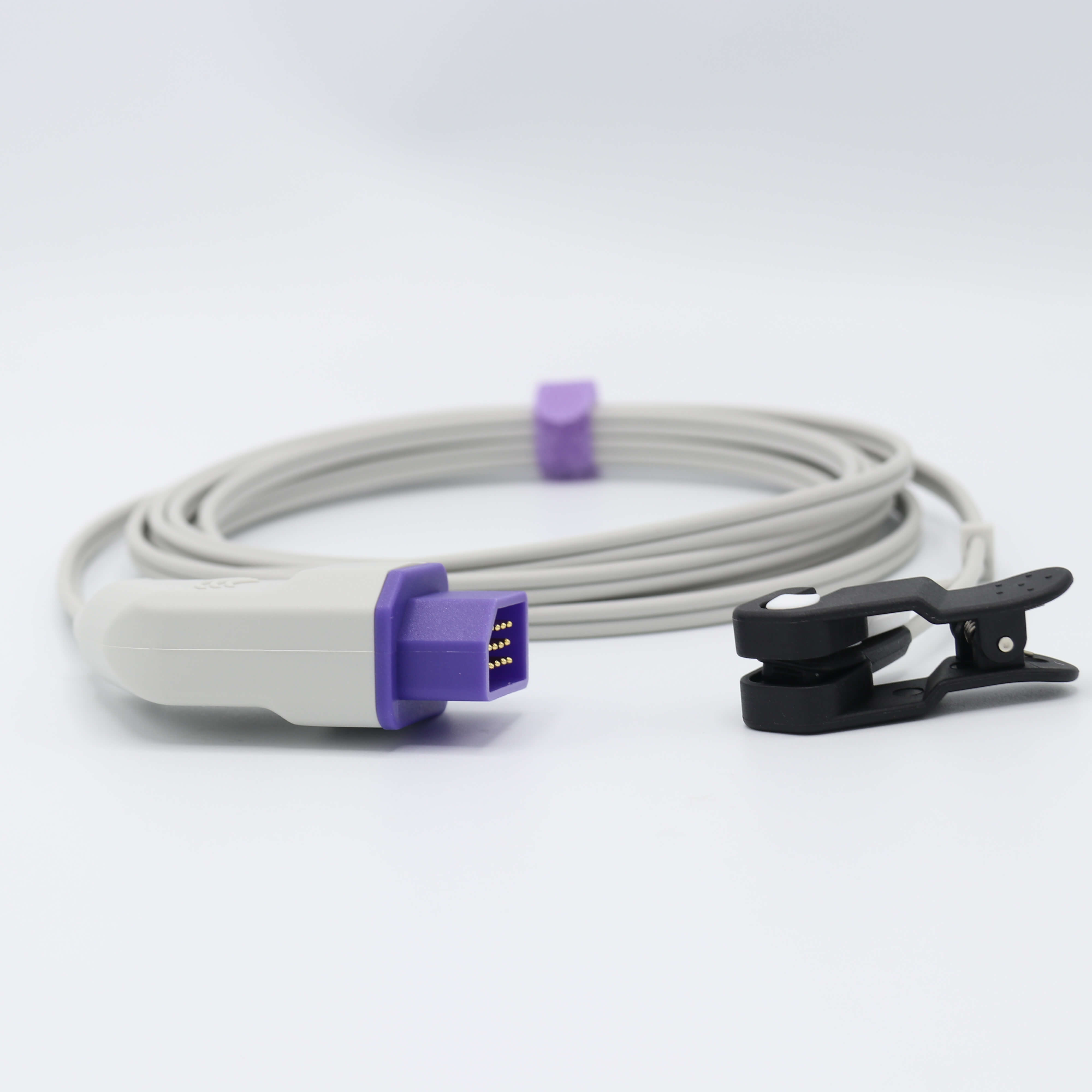 Compatible Nihon Kohden Spo2 Sensor Adult Ear Clip 9.8 ft 14 Pin Conne ...